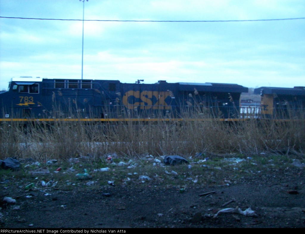 CSX 783 and 5416 sitting in grenwich yard